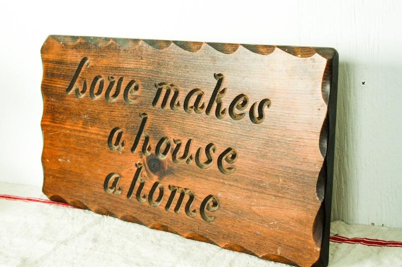 Vintage Home Sign Wall Decor, Wood Home Sign, Home Sweet Home Wooden ...
