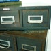 Vintage Metal Card Catalog Cabinet Hardware Cabinet Mid - Etsy