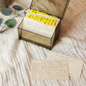 Vintage Recipe Card Box With Old Recipe Cards, Retro Recipe Box ...