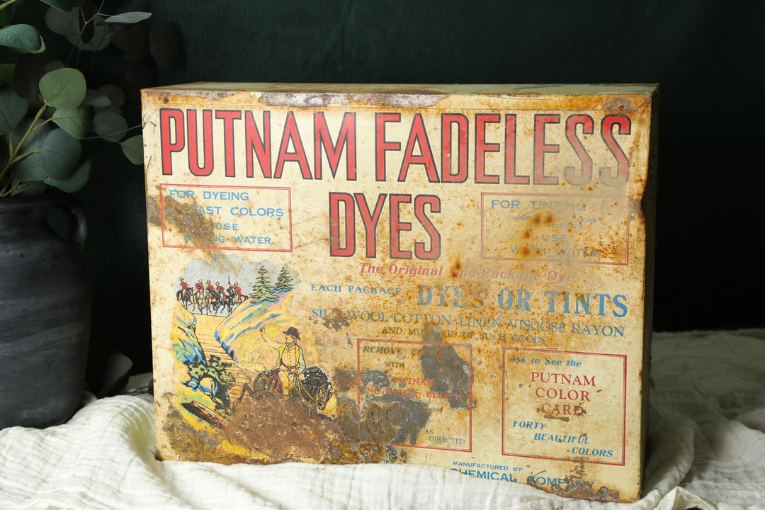 Vintage Putnam Dyes Cabinet, Metal Advertising Sign, Advertising ... Vintage Putnam Dyes Cabinet, Metal Advertising Sign, Advertising ...