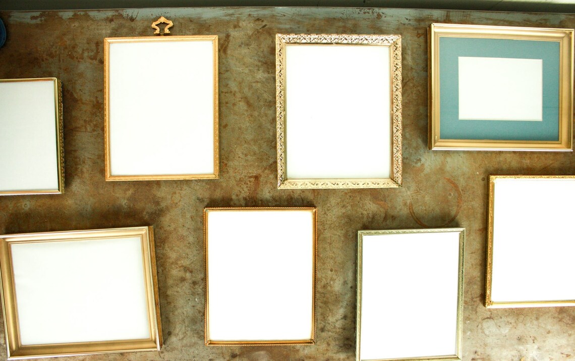 3 Vintage 8 X 10 Frames Set Vintage Brass Frames Ornate - Etsy