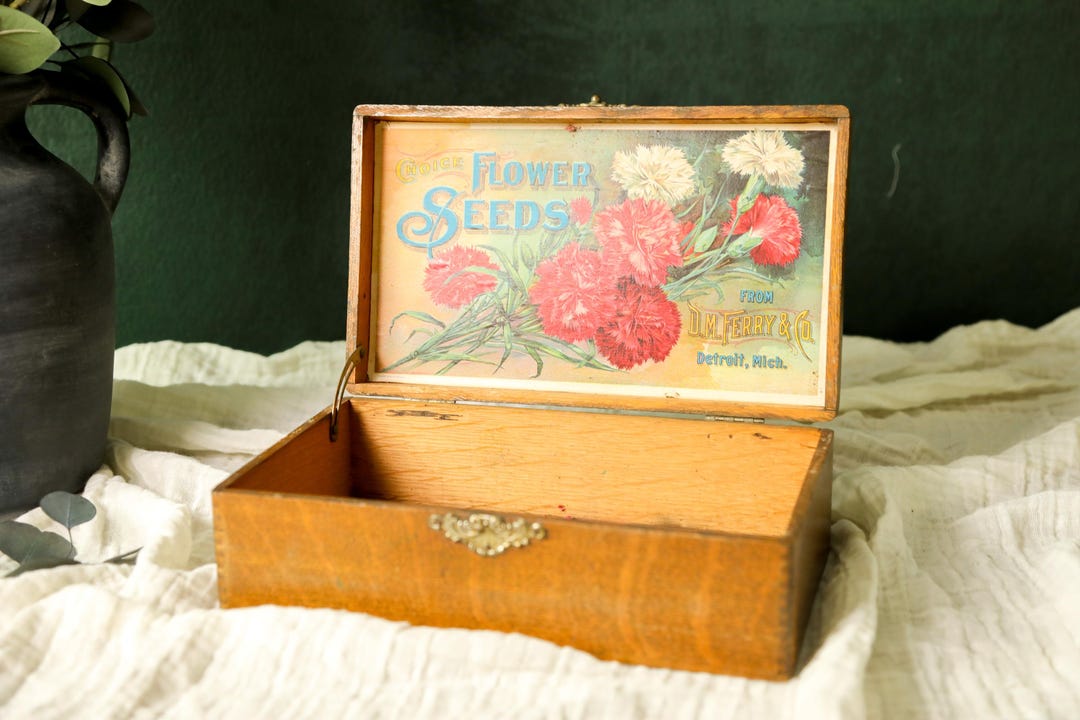 Vintage Flower Seed Box, Seed Storage Box, Garden Planning, Garden ...