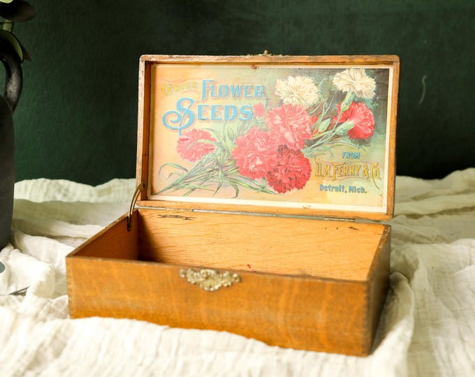 Vintage Flower Seed Box, Seed Storage Box, Garden Planning, Garden ...