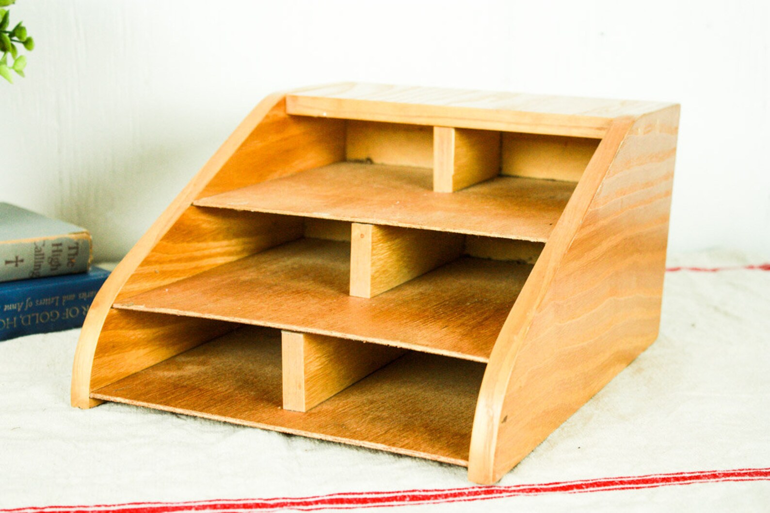 Vintage Mail Organizer Mid Century Desk Organizer Letter - Etsy