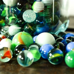 100 Vintage Marbles Clear Marbles Bulk Glass Marbles Lot - Etsy