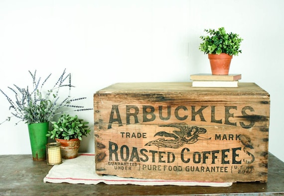 Huge Authentic Vintage Coffee Crate Arbuckles Coffee Crate - Etsy