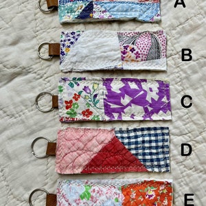 Vintage Quilt Keychain, Handmade, Antique Quilt, Keep Track of Your ...