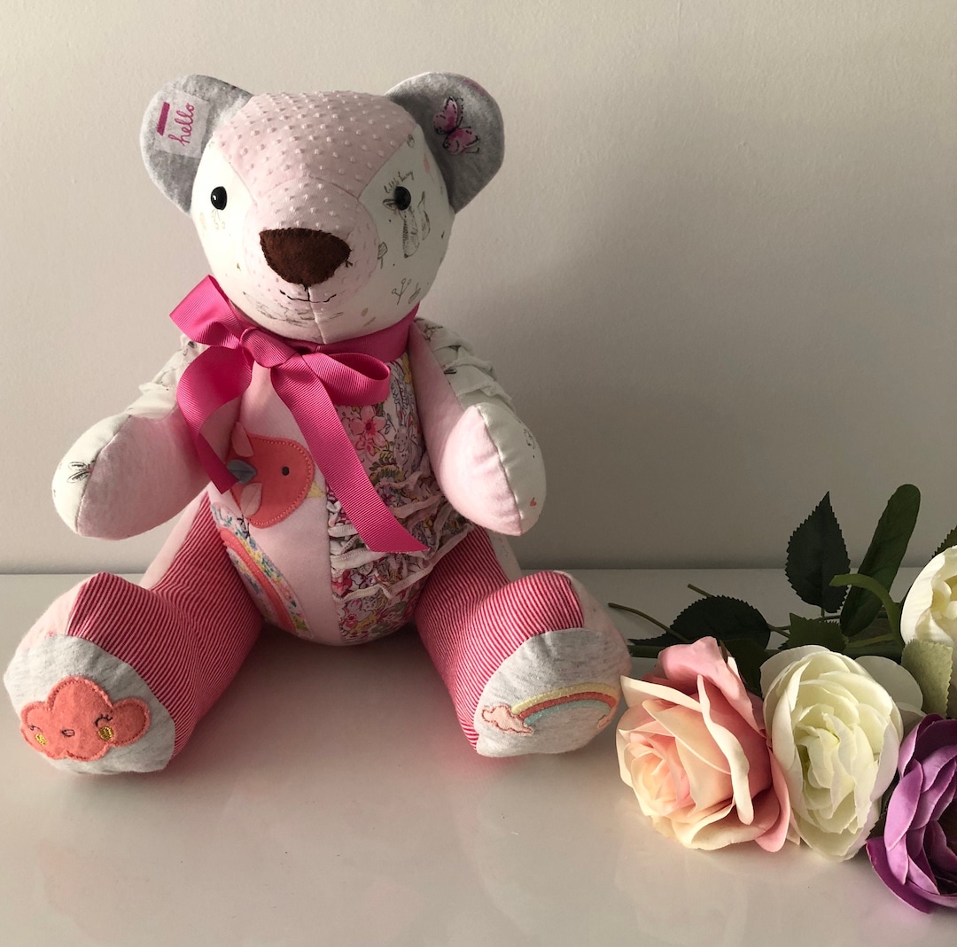 Memory Keepsake Bear Remembrance Bear Made From Special Clothes