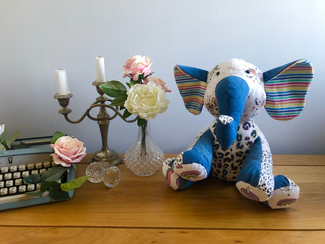 Memory Keepsake Elephant Remembrance Bear Elephant Made From Special ...
