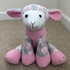 Memory Lamb - Keepsake Bear Lamb - Remembrance Bear Lamb - Made From ...