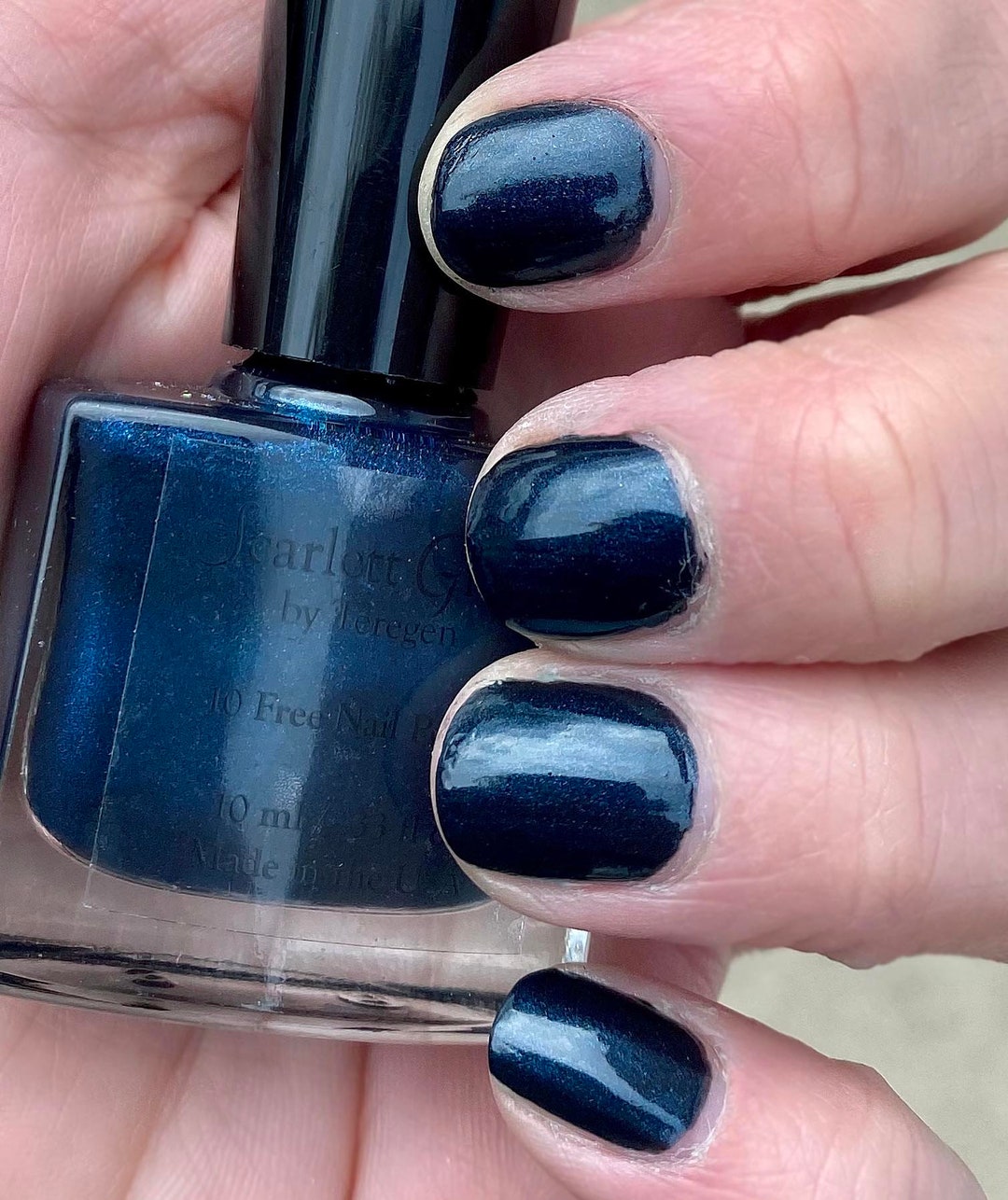Denim Blue Nail Polish - Blue Black - Glitter - Vegan - Cruelty Free ...