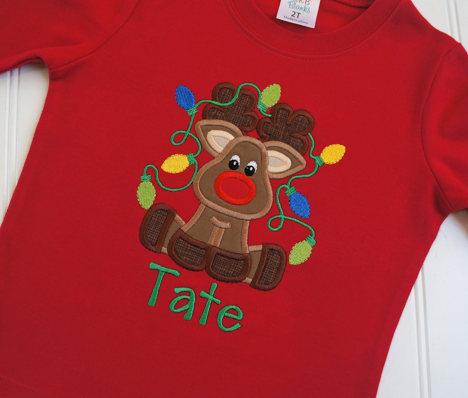 Reindeer Holiday Shirt Reindeer Tangled Reindeer Lights - Etsy