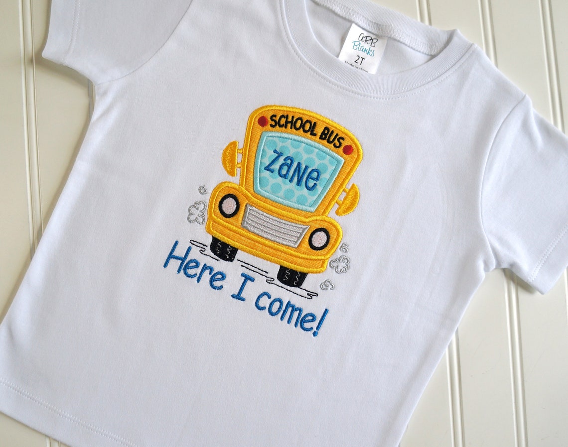 School Bus Shirt Boys Back to School Preschool School Bus - Etsy
