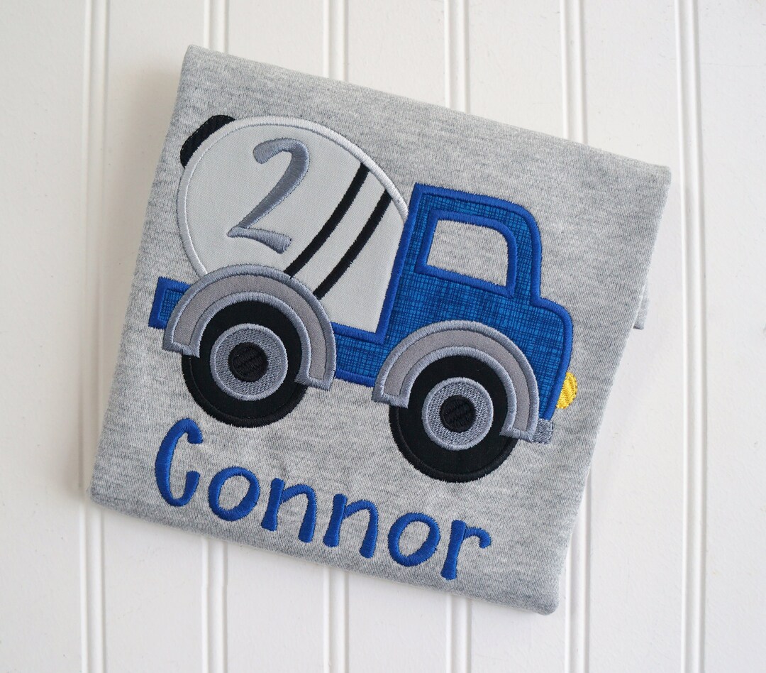 Cement Mixer Shirt, Construction Birthday Shirt, Boys Gift, Gift for ...