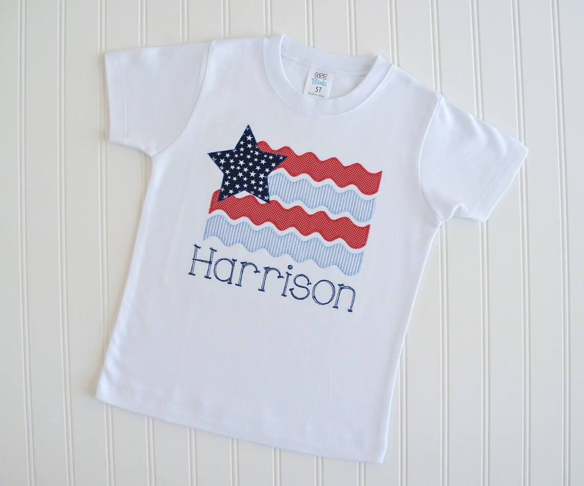 American Flag Shirt, Boys Flag Shirt, Stars Stripes Shirt, Patriotic ...