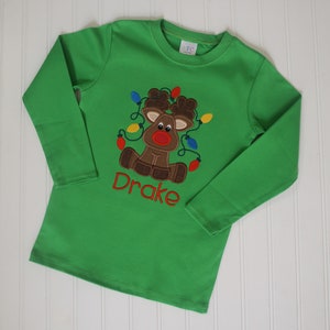 Reindeer Holiday Shirt, Reindeer Tangled, Reindeer Lights, Santa ...