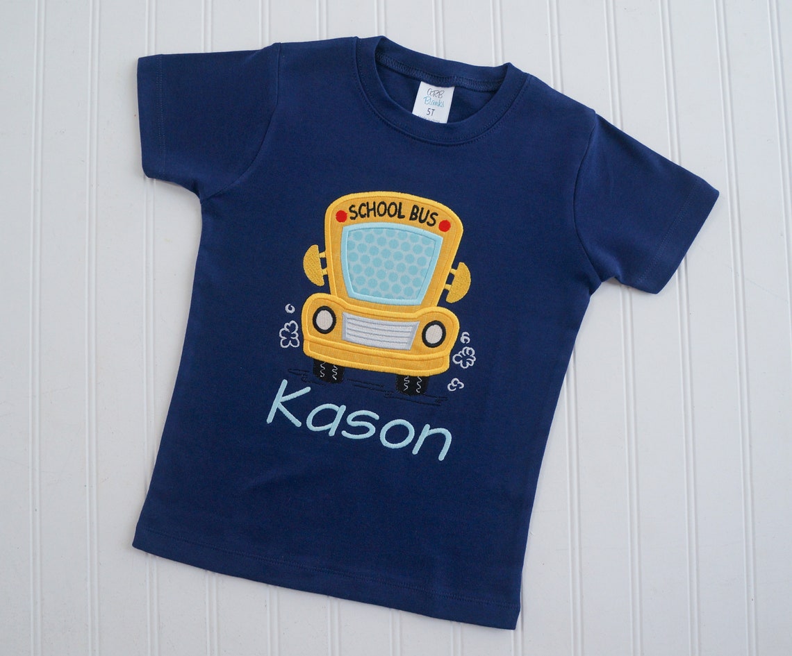 School Bus Shirt, Boys Back to School, Preschool School Bus ...