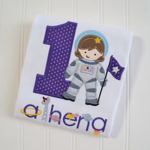 Girl Astronaut Shirt, Astronaut Birthday, Girl Space Birthday ...