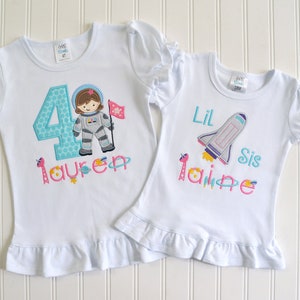 Girl Astronaut Shirt, Astronaut Birthday, Girl Space Birthday ...