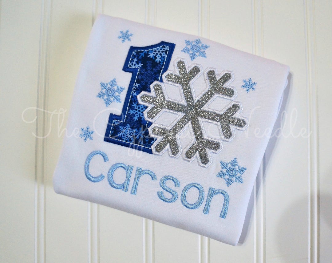 Boys Snowflake Shirt, Snowflake First, First Birthday Shirt, Winter ...
