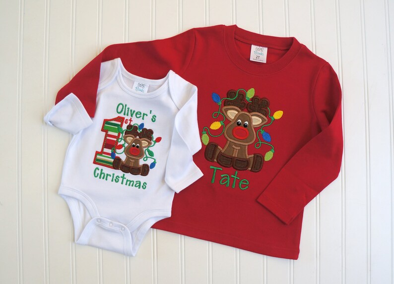 Reindeer Holiday Shirt, Reindeer Tangled, Reindeer Lights, Santa ...