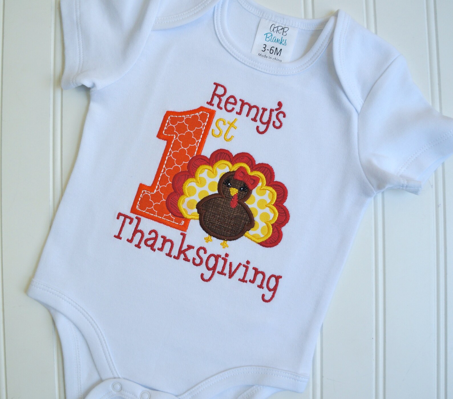 My First Thanksgiving Shirt in Pink and Mint, Baby Girl Thanksgiving ...