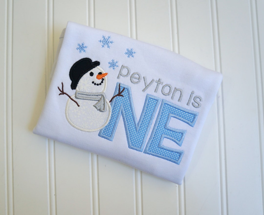 Snowman First Birthday Shirt, Winter Onederland, Winter Wonderland ...