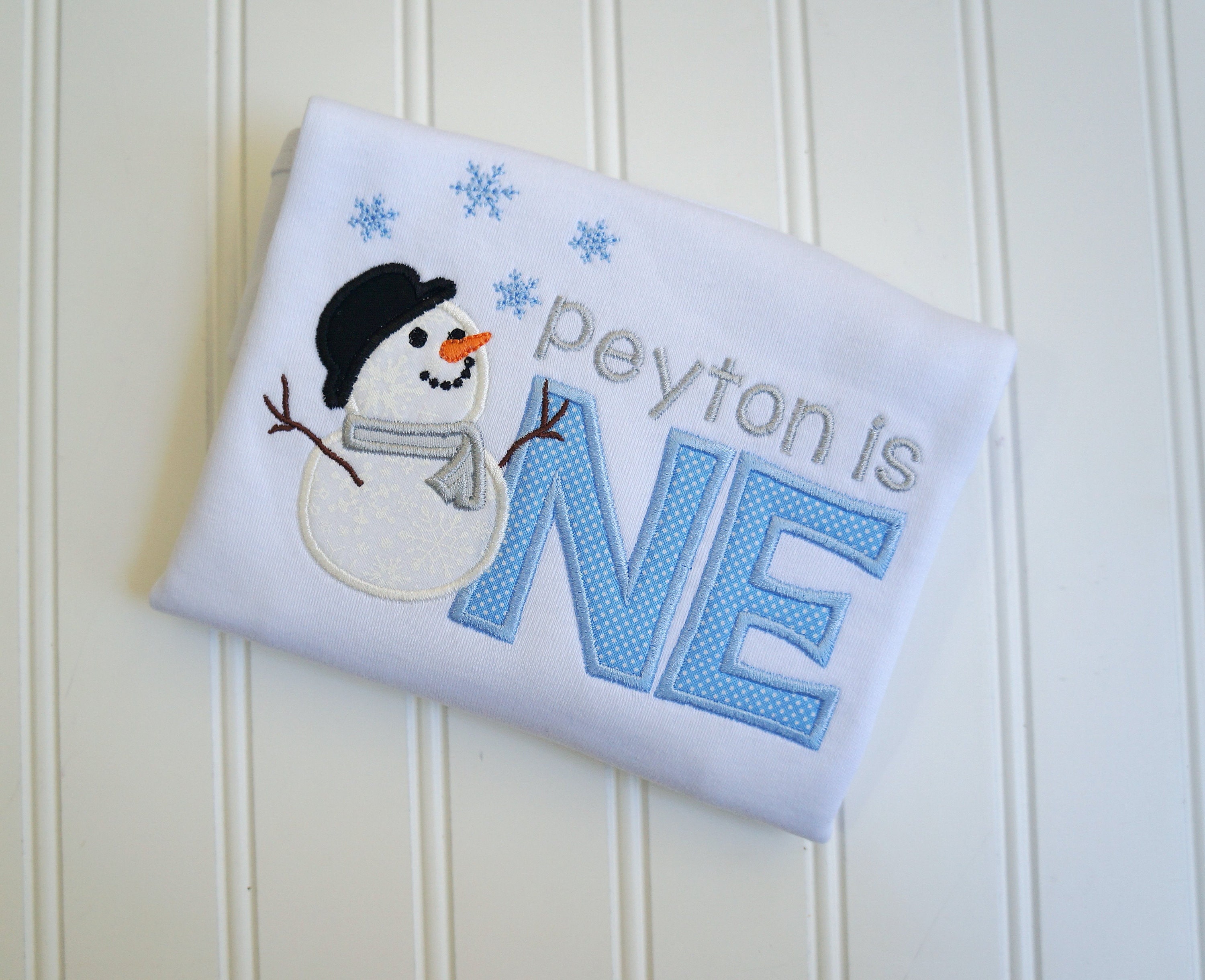 Snowman First Birthday Shirt Winter Onederland Winter | Etsy