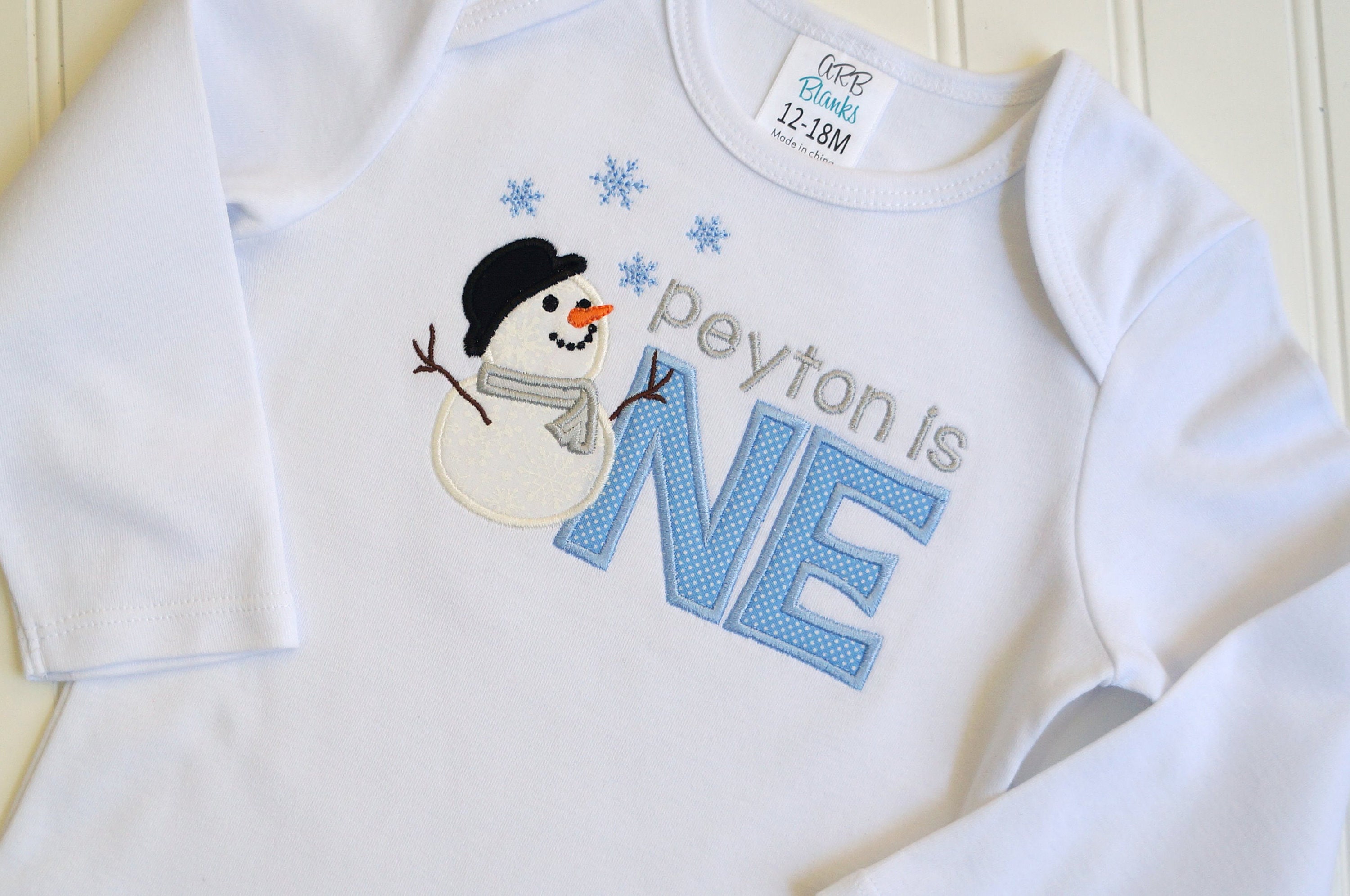 Snowman First Birthday Shirt, Winter Onederland, Winter Wonderland ...