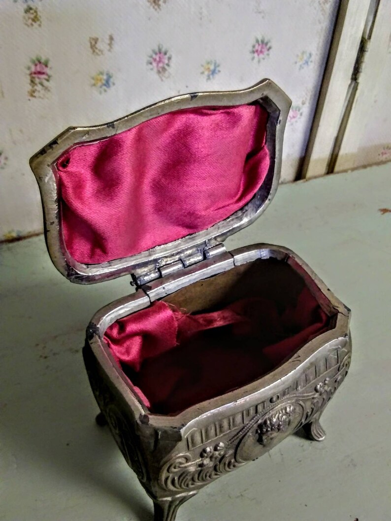 Art Nouveau Bronze Trinket Box Jewelry Casket Victorian - Etsy