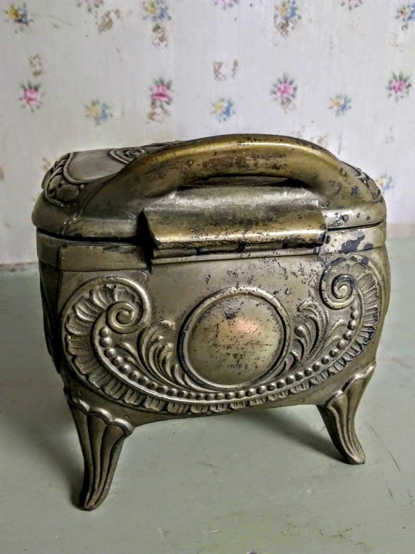 Art Nouveau Bronze Trinket Box Jewelry Casket Victorian - Etsy