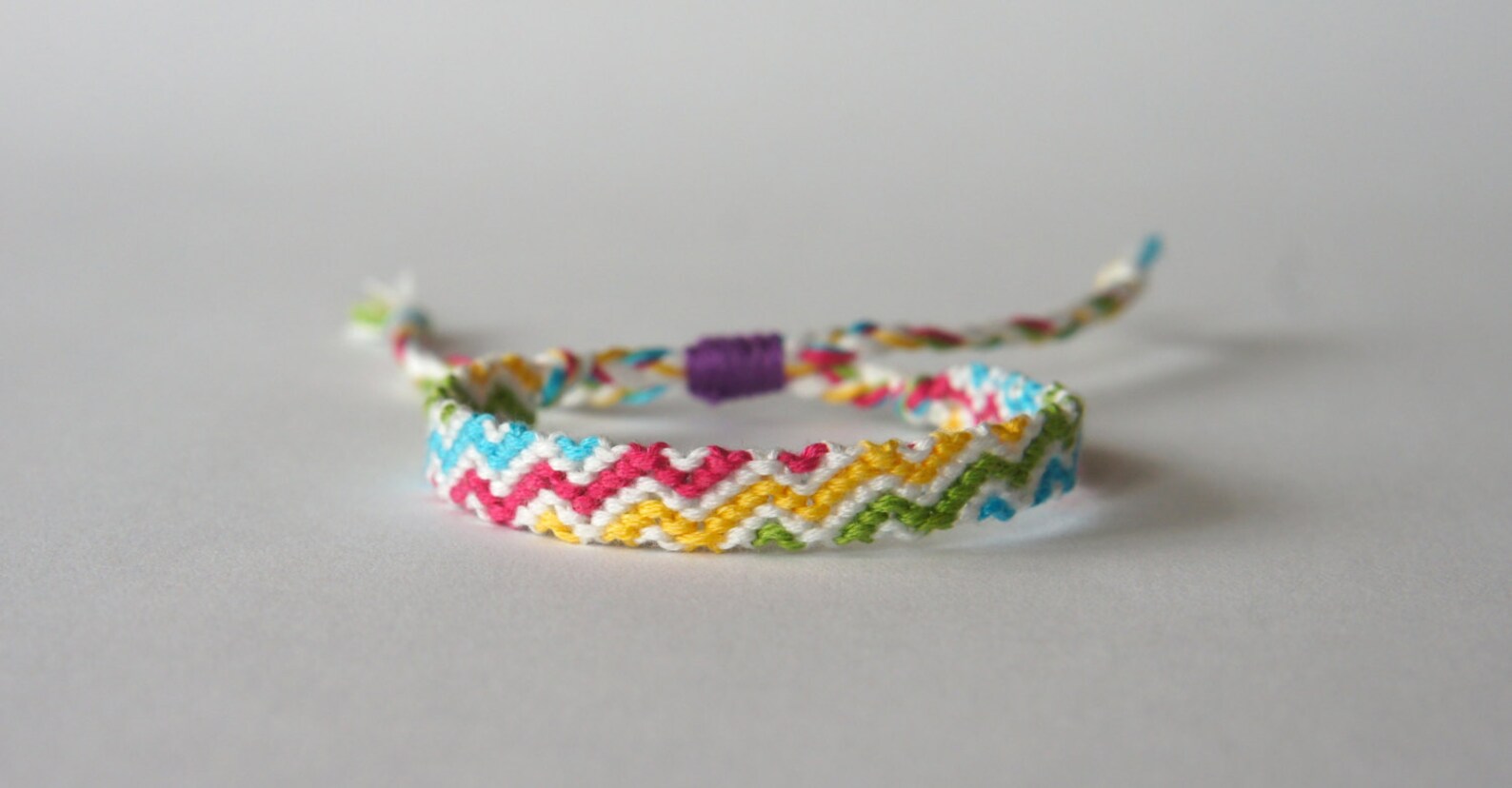 Handmade Zig Zag Woven Colourful Stripe Friendship Bracelet Adjustable ...