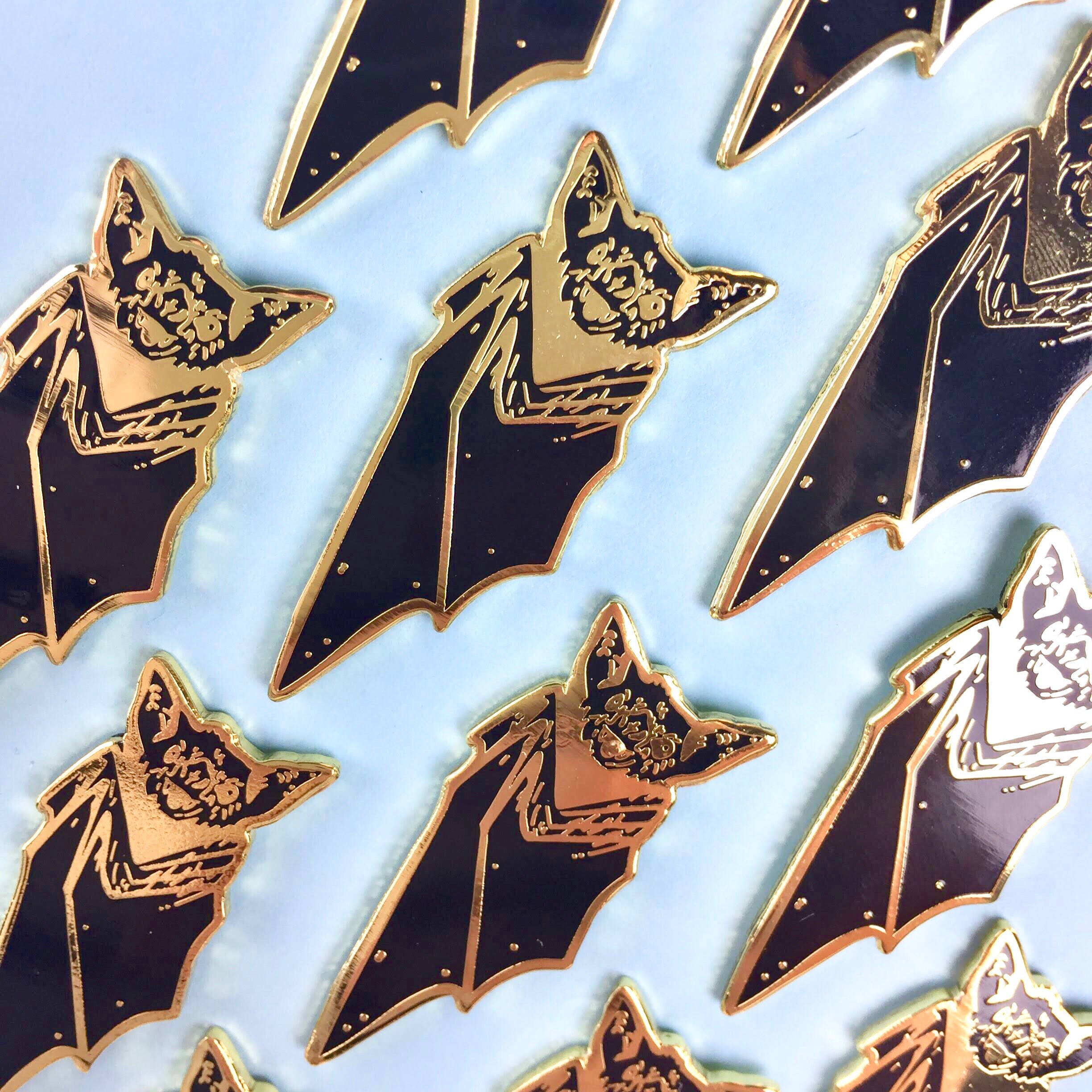 Bat Enamel Pin - Etsy
