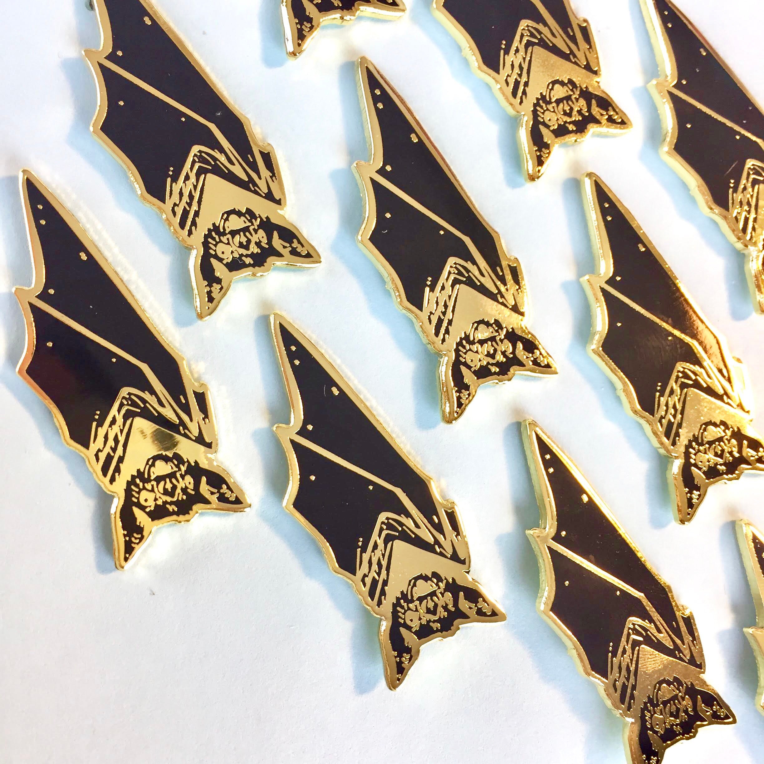 Bat Enamel Pin - Etsy