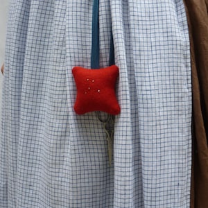 18th Century Wool Pincushion / Pinball on Ribbon ~ Color Options ...