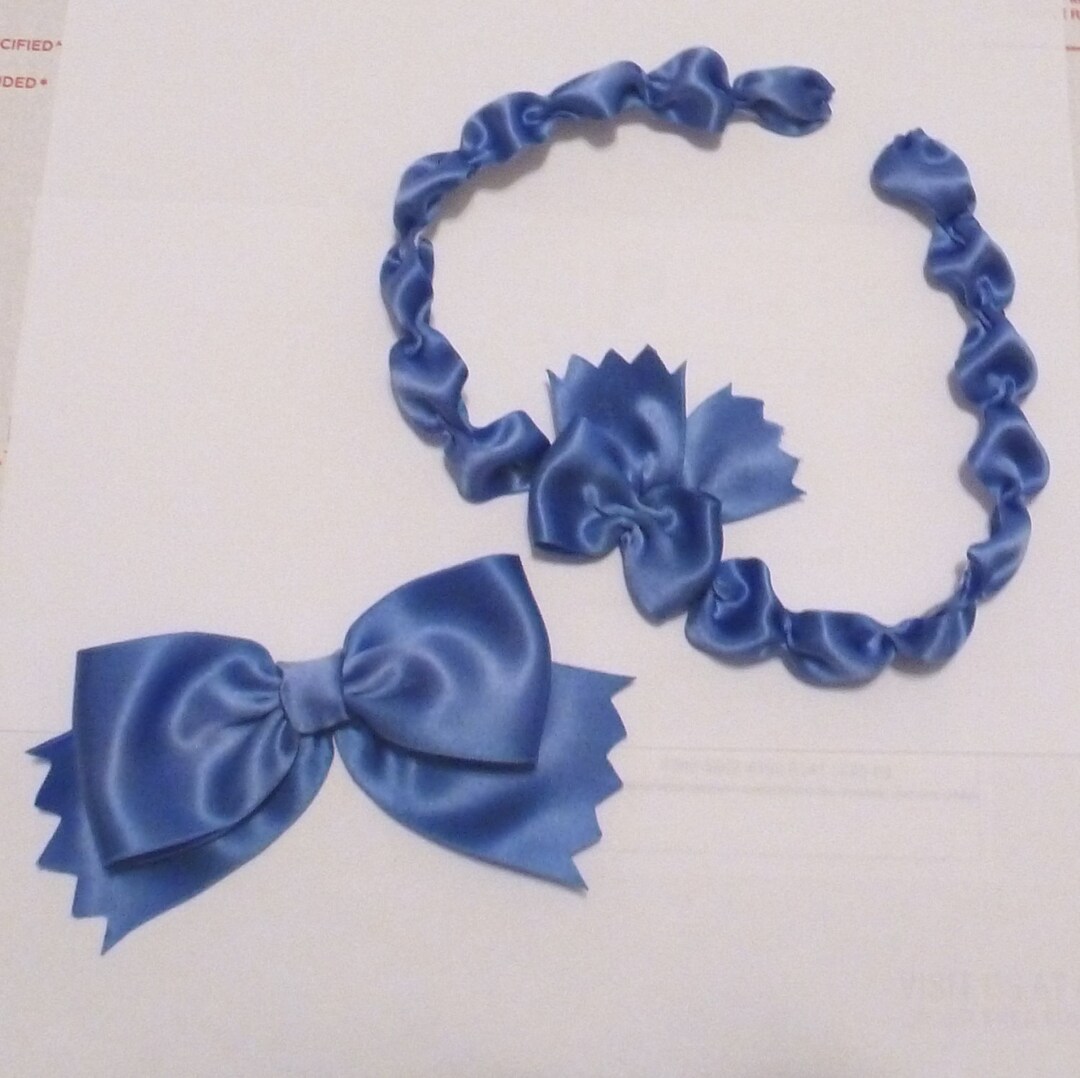 18th Century Reproduction Puffed Cap Ribbon and Breast Knot Triple Bow ...