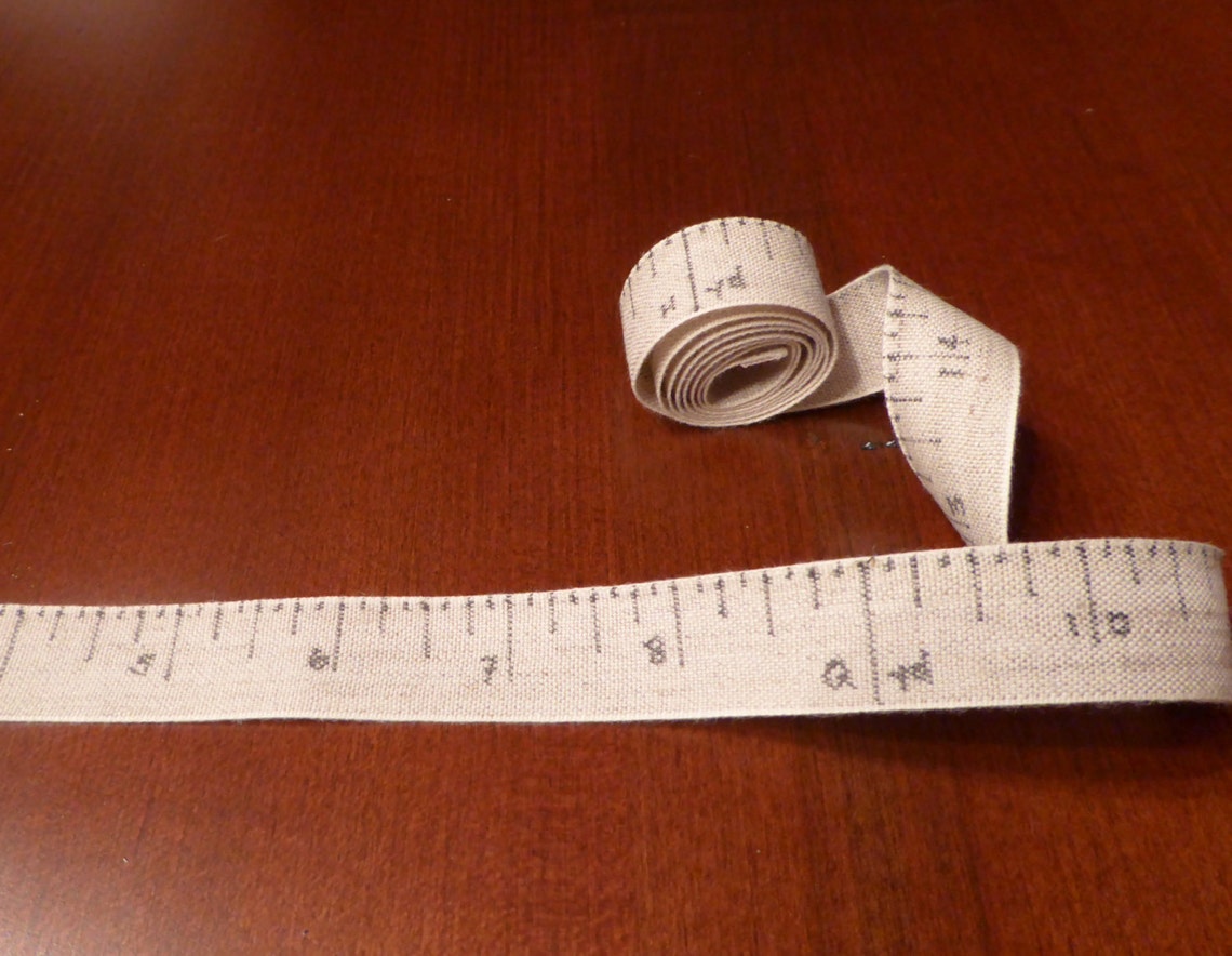 45" English Ell Hand-numbered Linen Tape Measure W/ Antique Markings ...