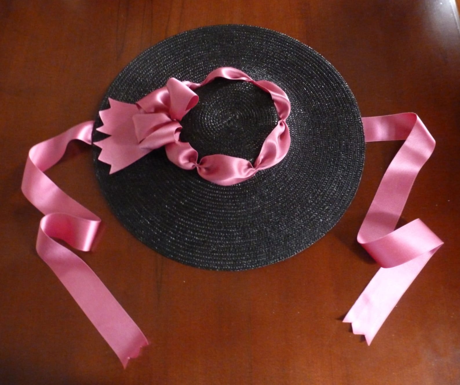 Color Choices 18th Century Shallow Crown Straw Hat Trimmed W/ - Etsy