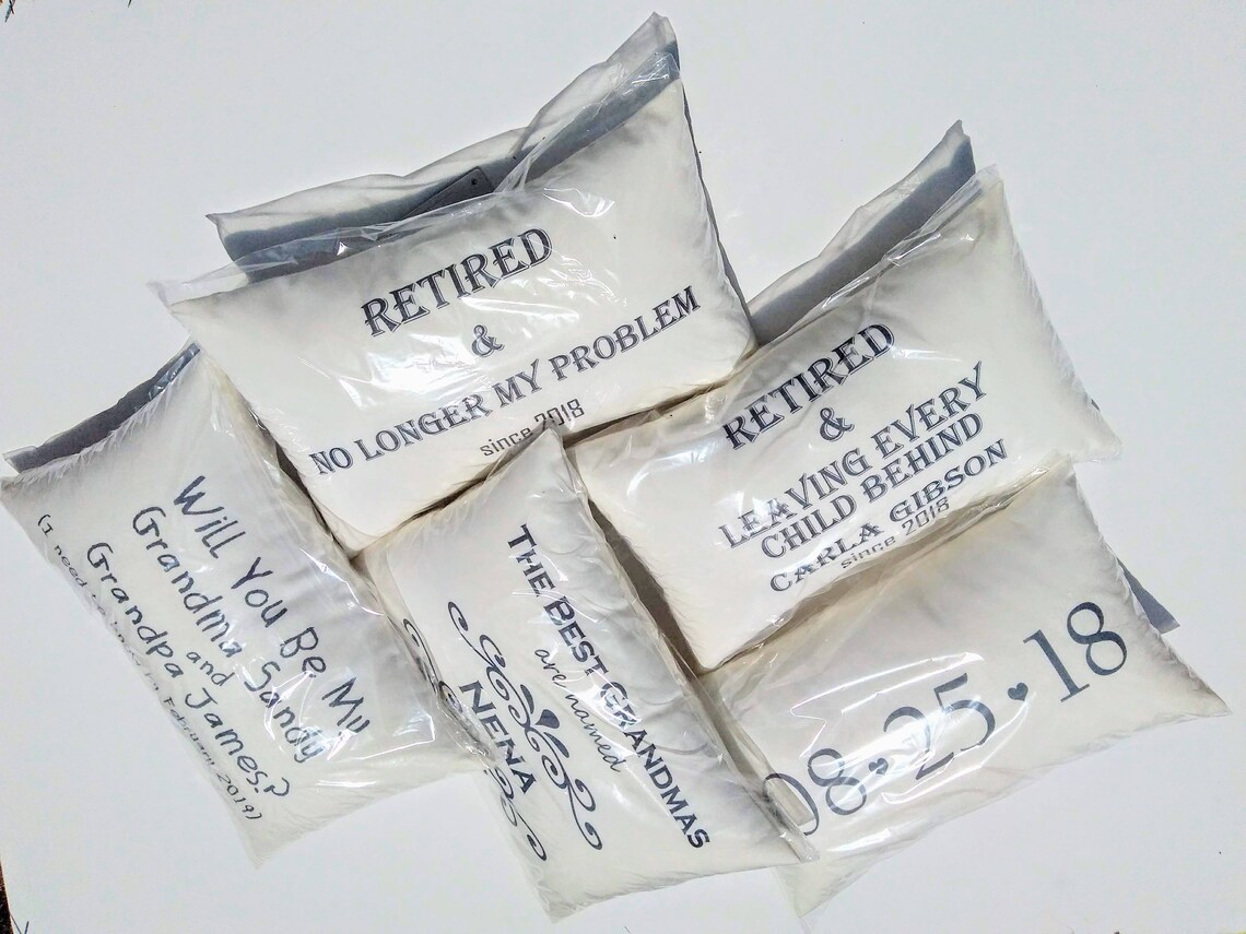 Retirement Pillow Retirement Gift for Woman You Pick Year - Etsy