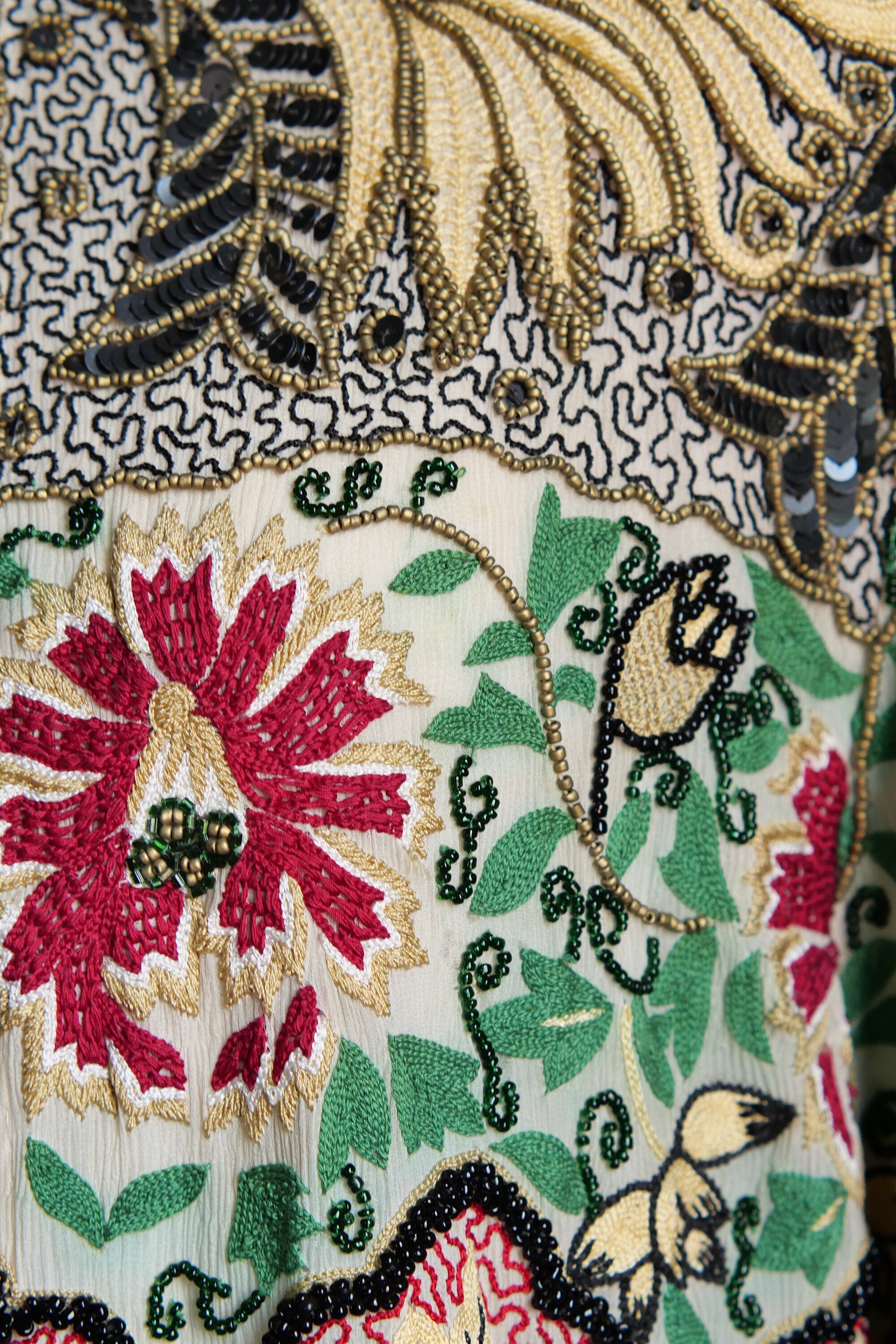 Eclectic Vintage Long Beaded Jacket Judith Ann Creations - Etsy