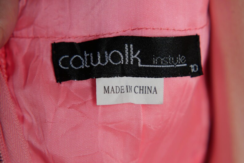 Vintage Y2K Catwalk Instyle Coral Slip Maxi Dress Beaded Chiffon Prom ...