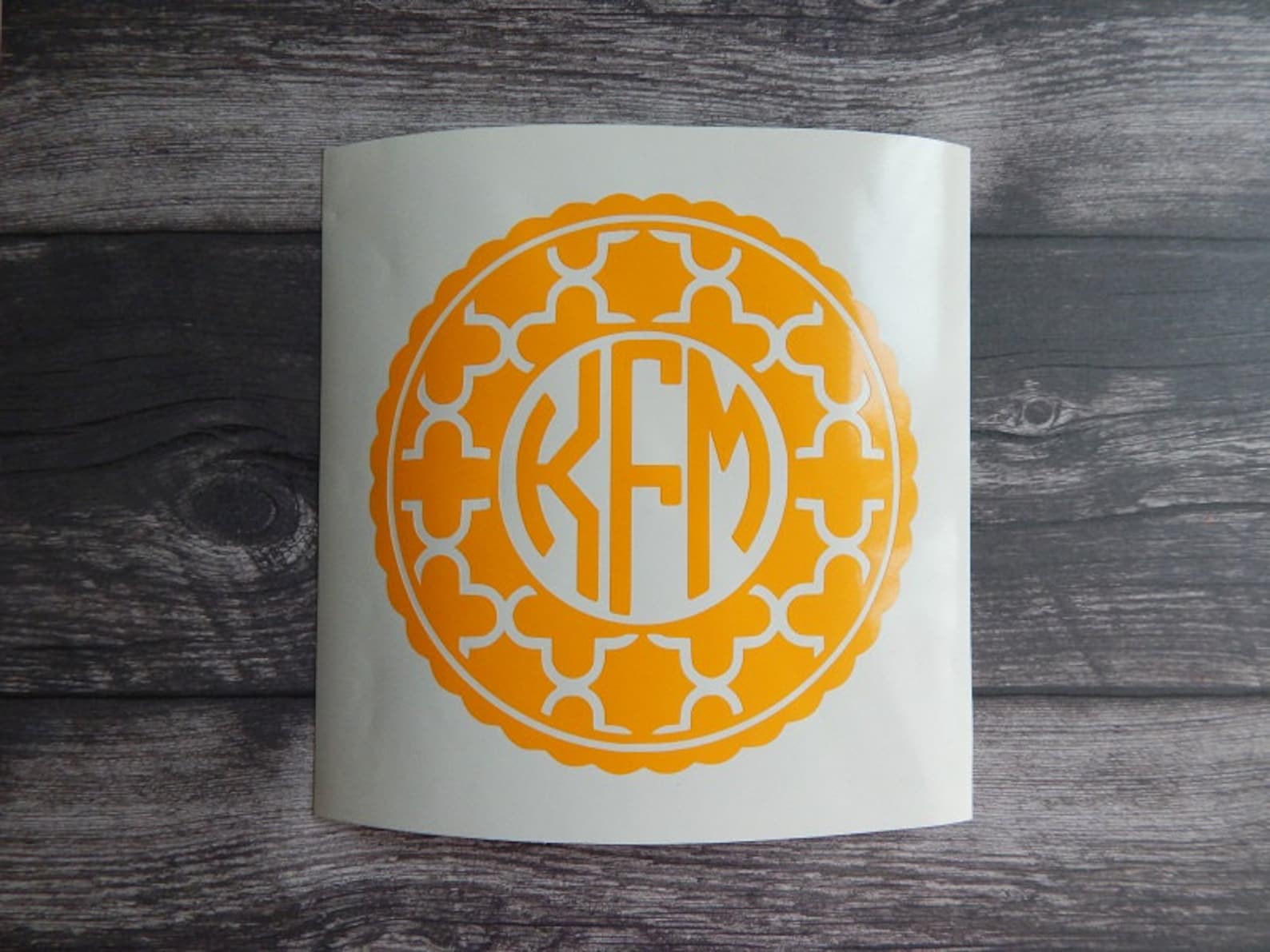 Lattice Monogram Decal Monograms Preppy Monogram Car Decal - Etsy