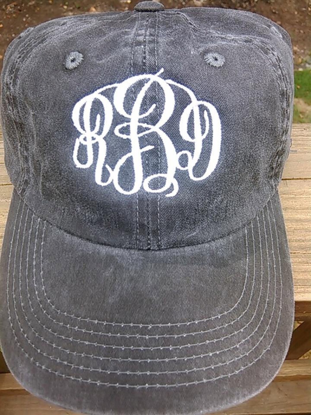 Monogrammed Hat- MASTER CIRCLE FONT- Pick Your Hat, and Thread Color ...