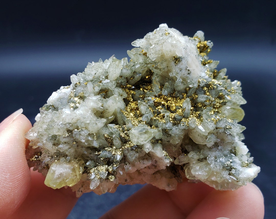 DISCOUNTED: Golden Dogtooth Calcite Crystal Cluster With Scalenohedral ...