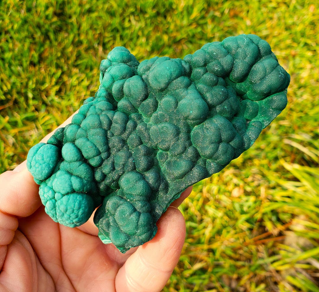 Top Grade Botryoidal Green Malachite With Two Toned Coloration & Rich Velvety Shimmer From the ...