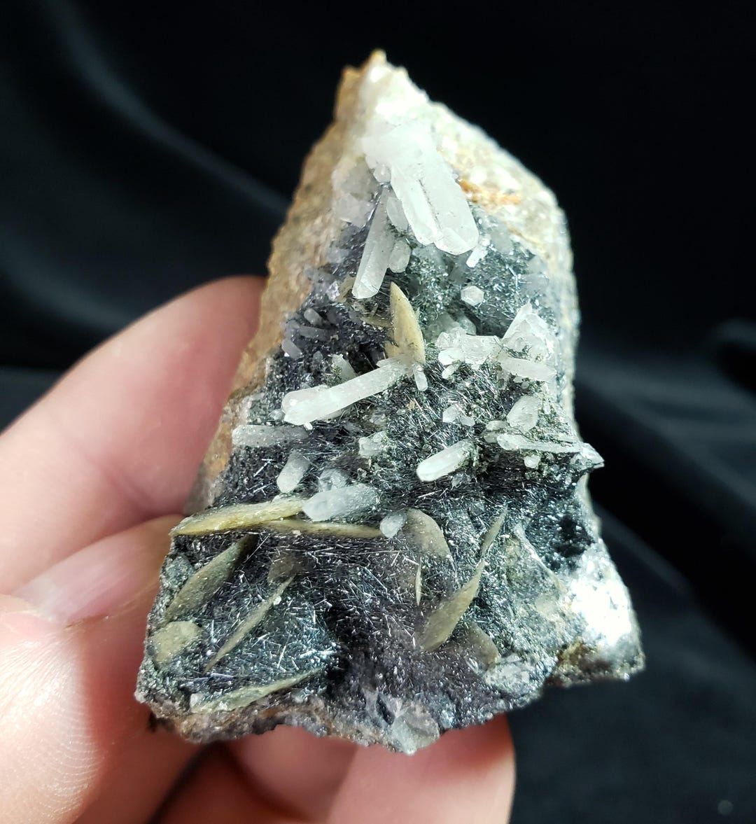 Boulangerite Needles With Siderite and Quartz Crystals - Yindu Mine - Etsy