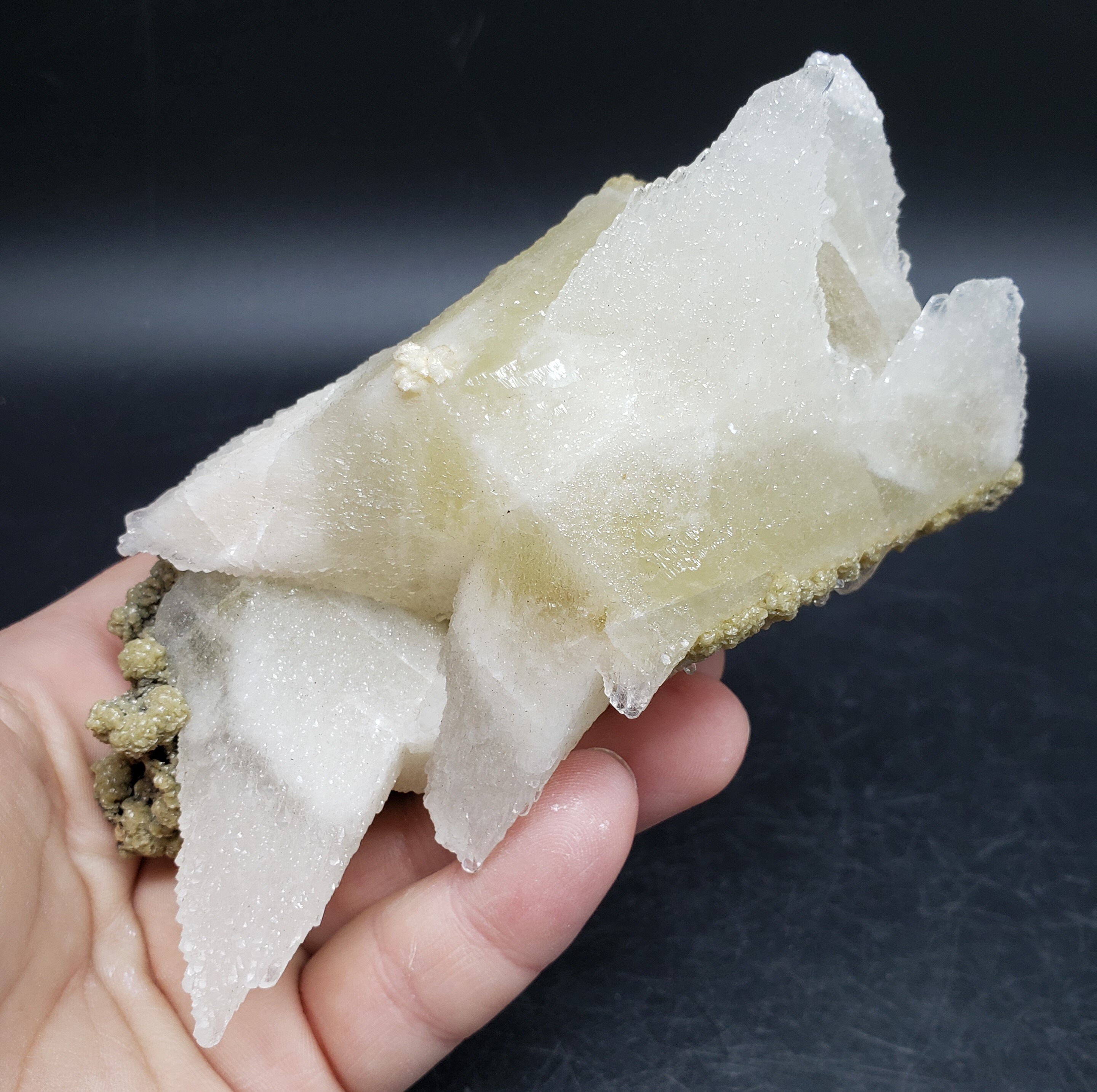 5.1 in Golden and White Scalenohedral Double Terminated Lustrous ...