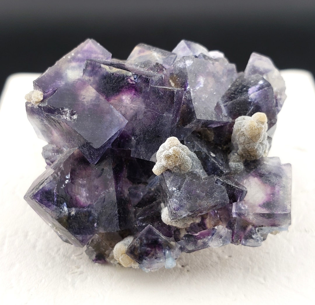 Inner Mongolian Alien Eye Deep Purple Zoned Fluorite With Cream & Green ...