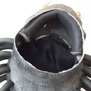 Tracker Predator Movie Black Hair Natural Rubber Helmet Mask Prop ...