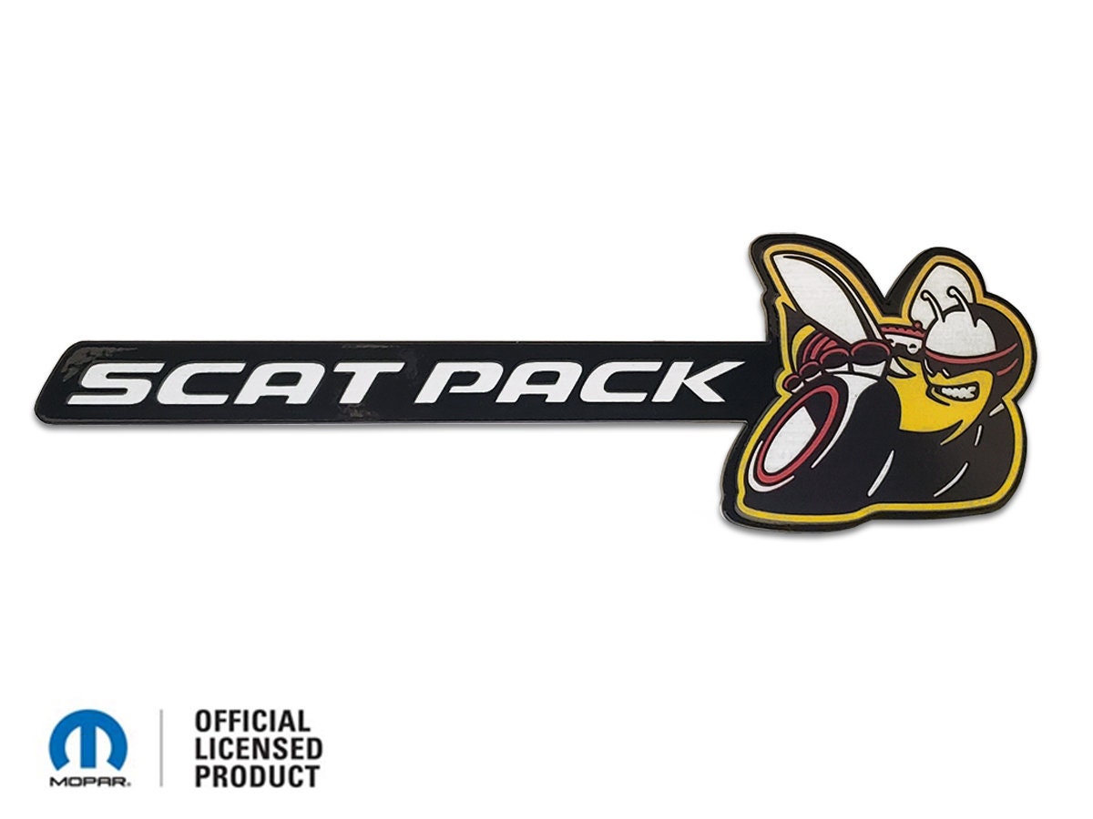 Mopar Licensed Scat Pack Bee Acrylic Trunk Rear Spoiler Badge in Custom ...